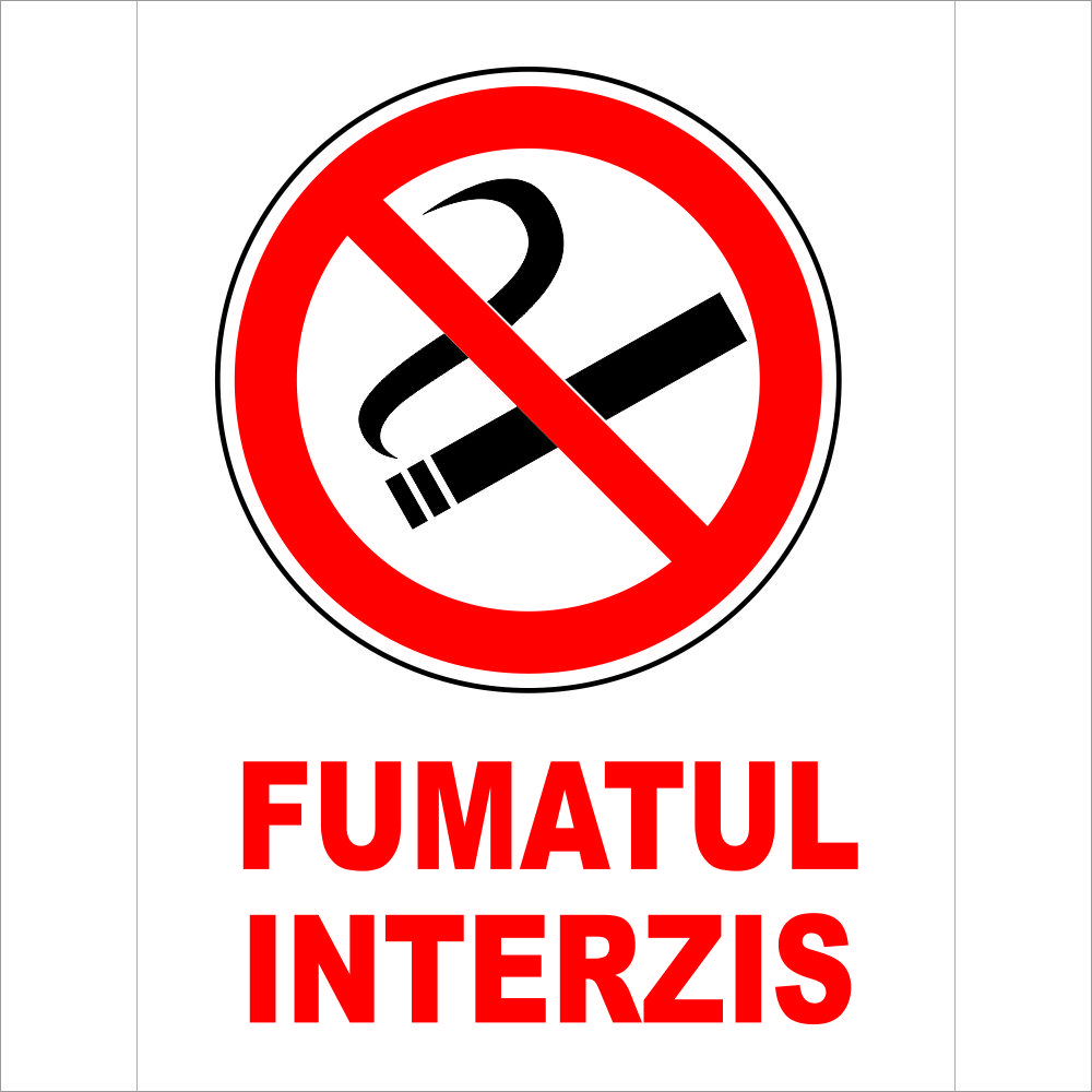 alfabetare.ro - Autocolant Fumatul interzis
