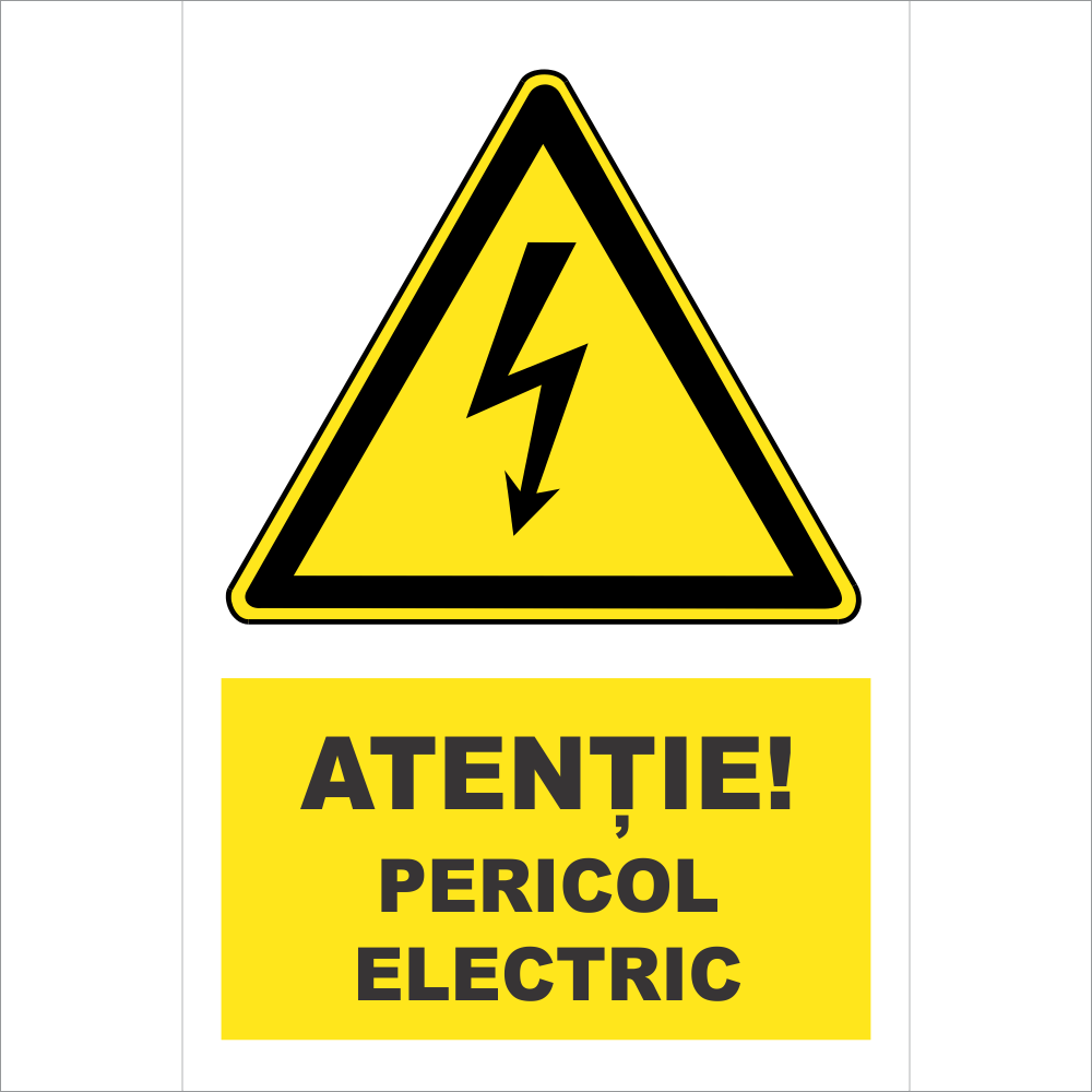 alfabetare.ro - Autocolant Pericol electric