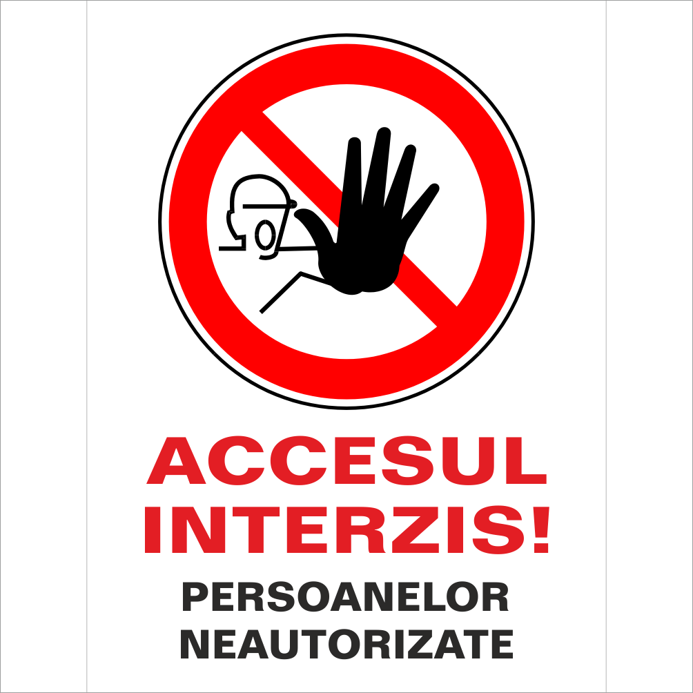 alfabetare.ro - Autocolante Accesul interzis